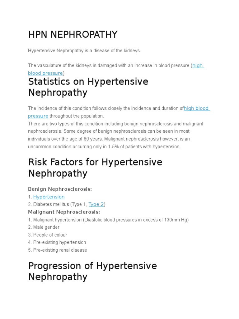 Understanding Hypertensive Nephropathy | PDF | Kidney Disease ...