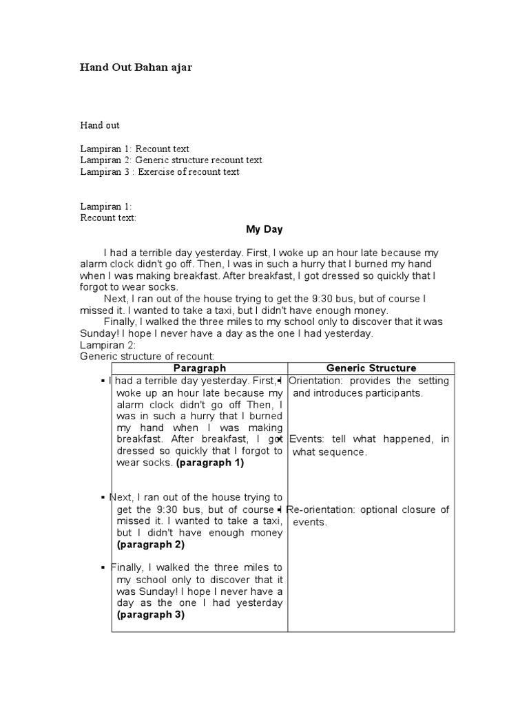 Hand Out Bahan Ajar | PDF