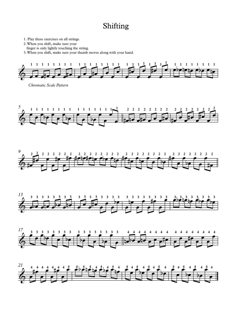 Shifting Exercises Violin | PDF