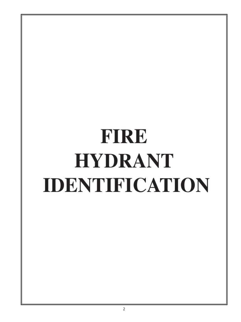 Fire Hydrant Identification | PDF | Fire Engine | Valve