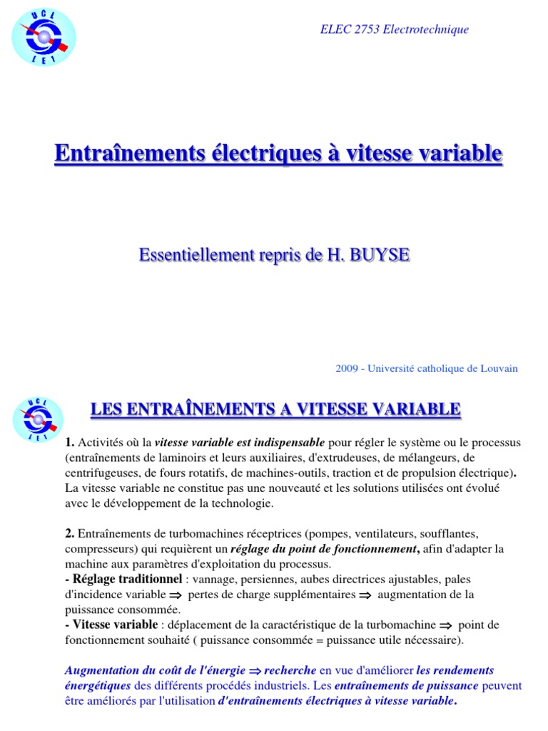ELEC 2753 Electrotechnique | PDF | Puissance (physique) | Machine ...