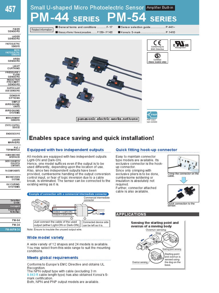 Sunx Serie | PDF | Electrical Connector | Bipolar Junction Transistor
