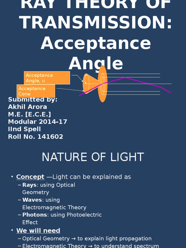 Ray Theory in Optical Fiber Communication | PDF | Refraction | Optical ...