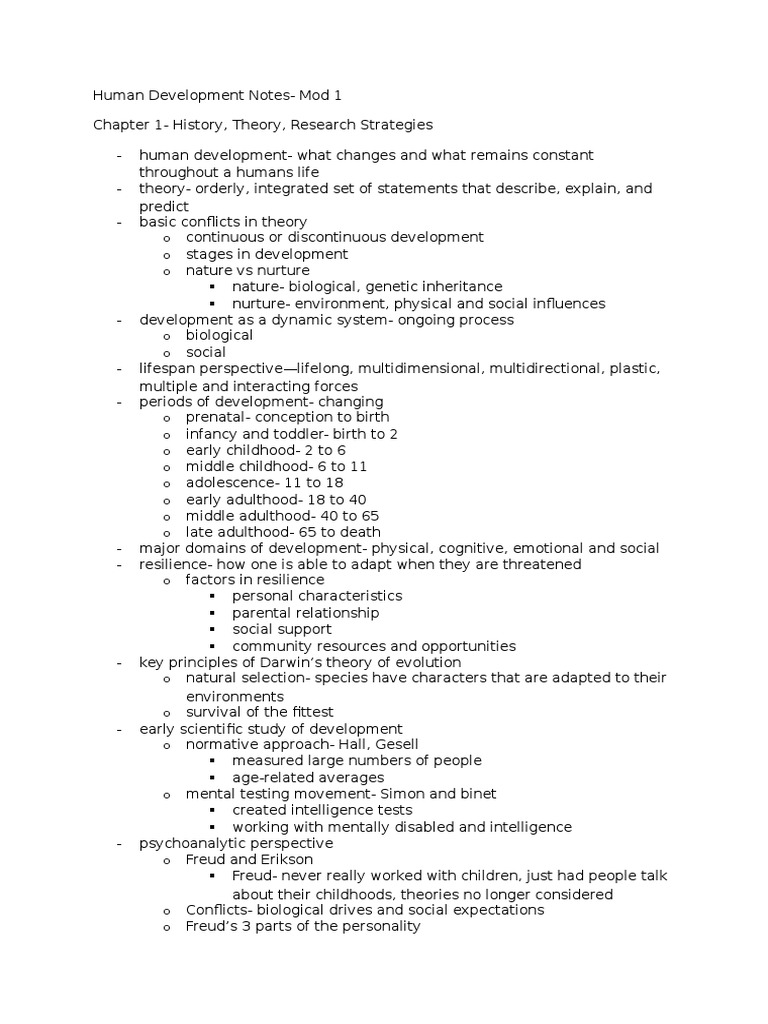 Human Development Module 1 Notes | PDF | Zygosity | Twin