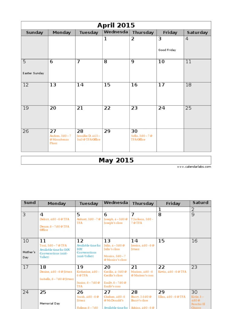 Eoy Conversations Calendar | PDF