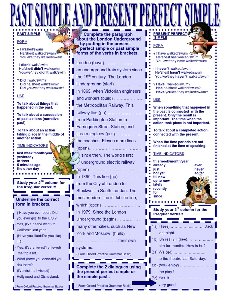 Present Perfect and Past Simple | PDF | Perfect (Grammar) | Languages