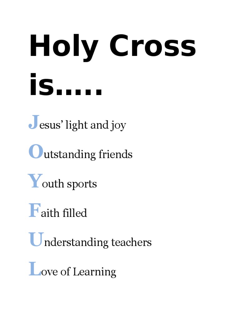 Holy Cross School Values | PDF