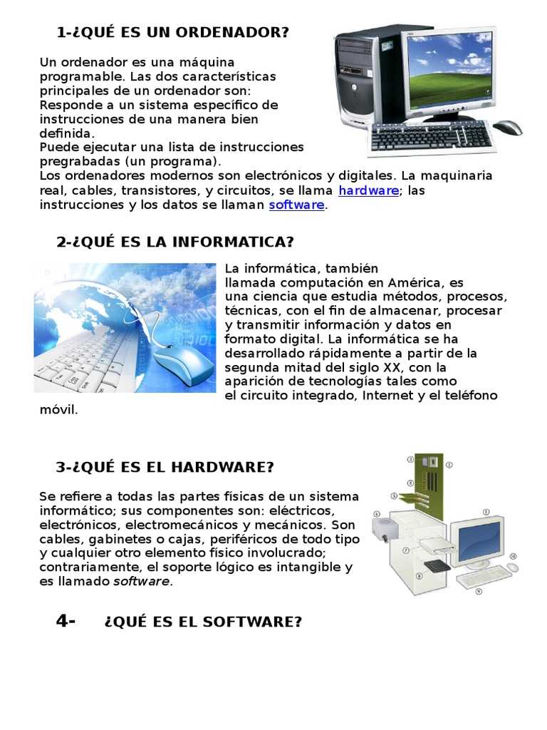 Qué Es Un Ordenador | PDF | Hardware de la computadora | Periférico