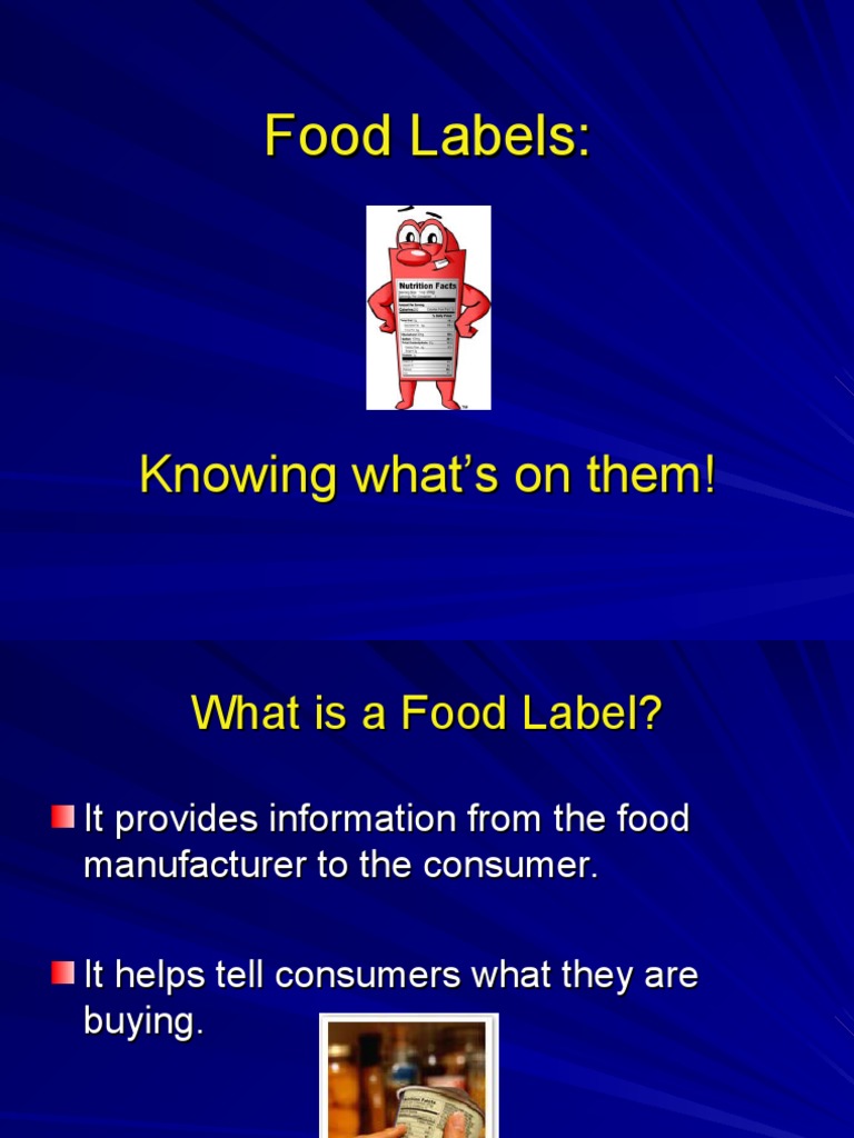 Food Labels | PDF | Nutrition Facts Label | Nutrients