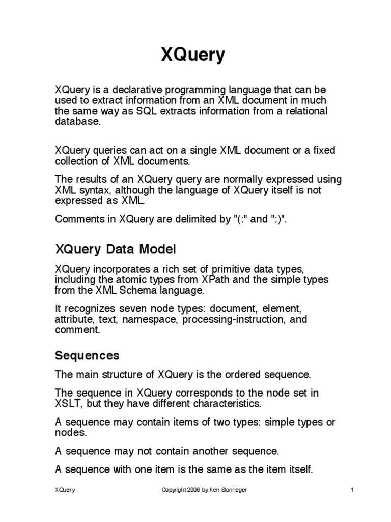 08 XQuery | PDF | Computer Programming | Software Engineering