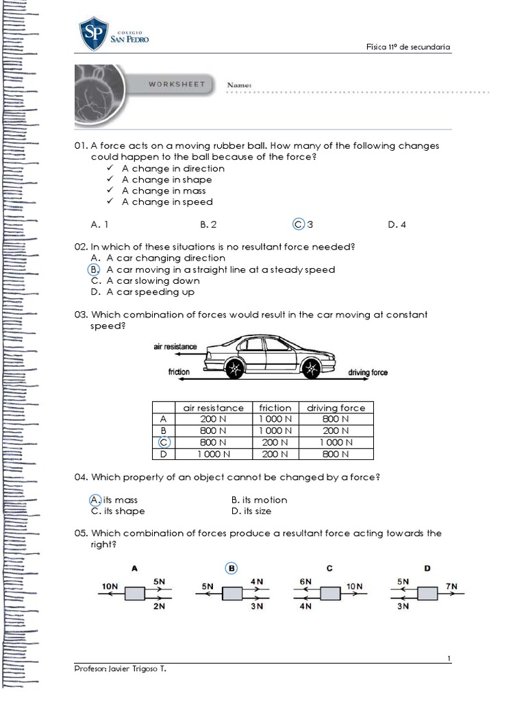 Forces & Motion, IGCSE | PDF | Buoyancy | Force