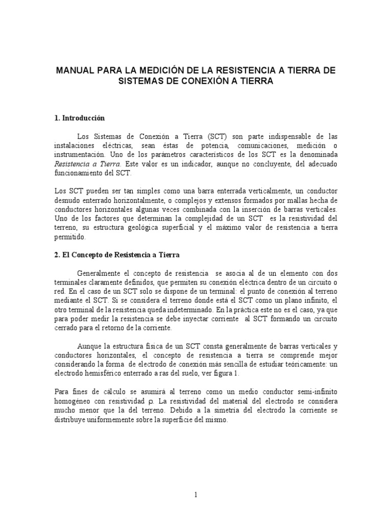 Resistencia A Tierra Con Metrel 2088 | PDF | Métodos y materiales de ...