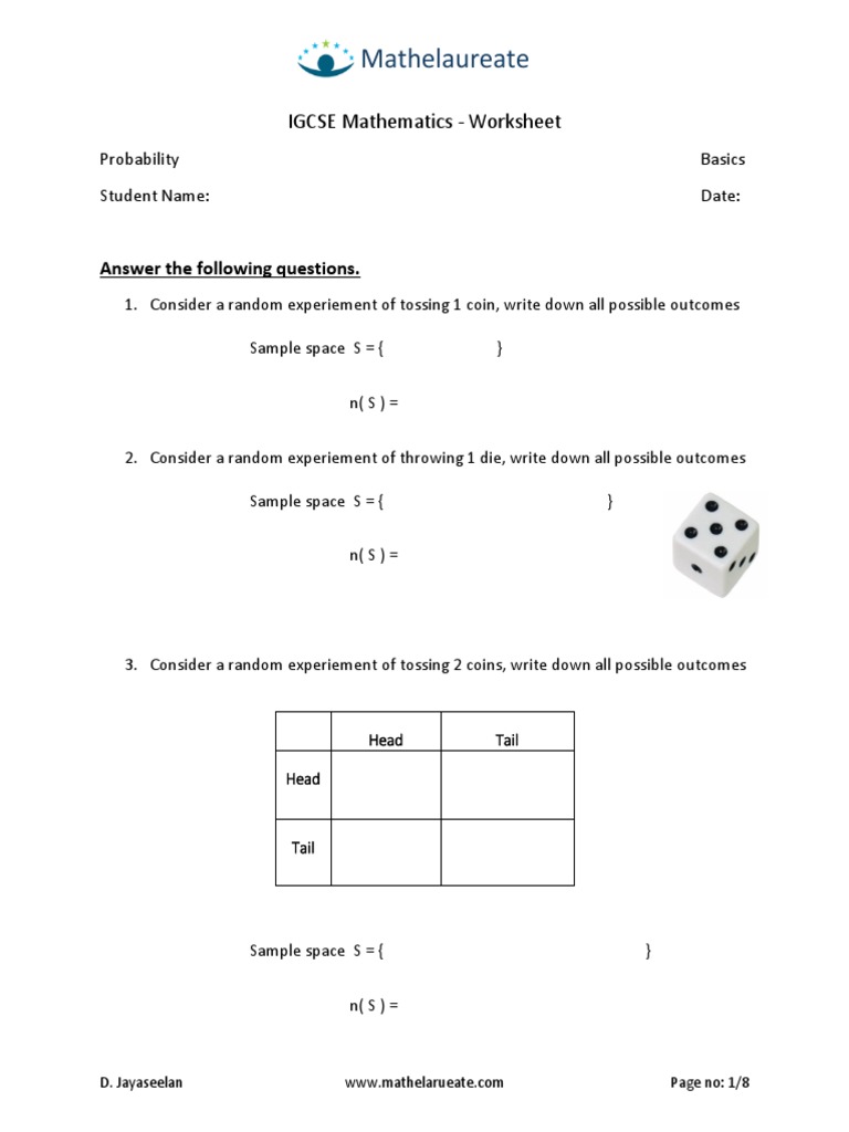 Probability Basics: Calculating Outcomes and Probabilities for Single ...