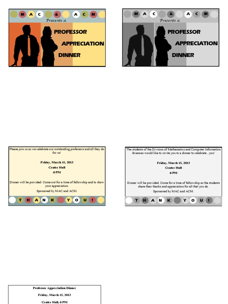 Professor Appreciation Invitation | PDF | Career & Growth