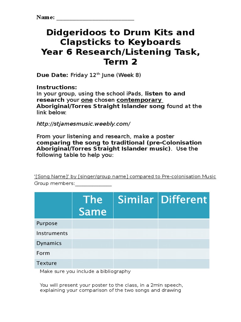 Aboriginal Music Comparison Project | PDF | Language Arts & Discipline
