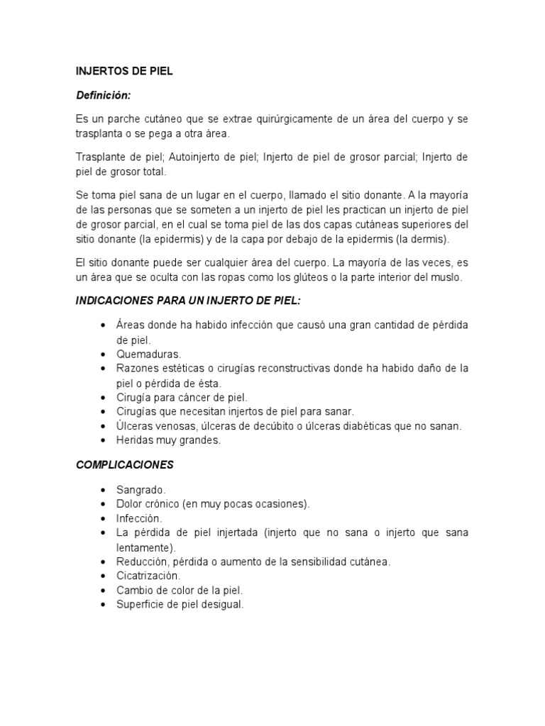 Injertos y Colgajos | PDF | Piel | Medicina CLINICA