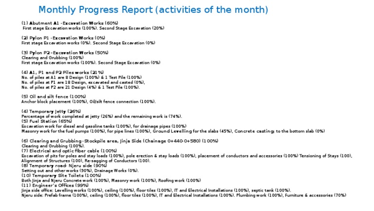 Monthly Work UPDates | PDF | Technology & Engineering