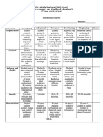 Reflection Paper Rubric: Criteria Exemplar (4) Satisfactory (3 ...