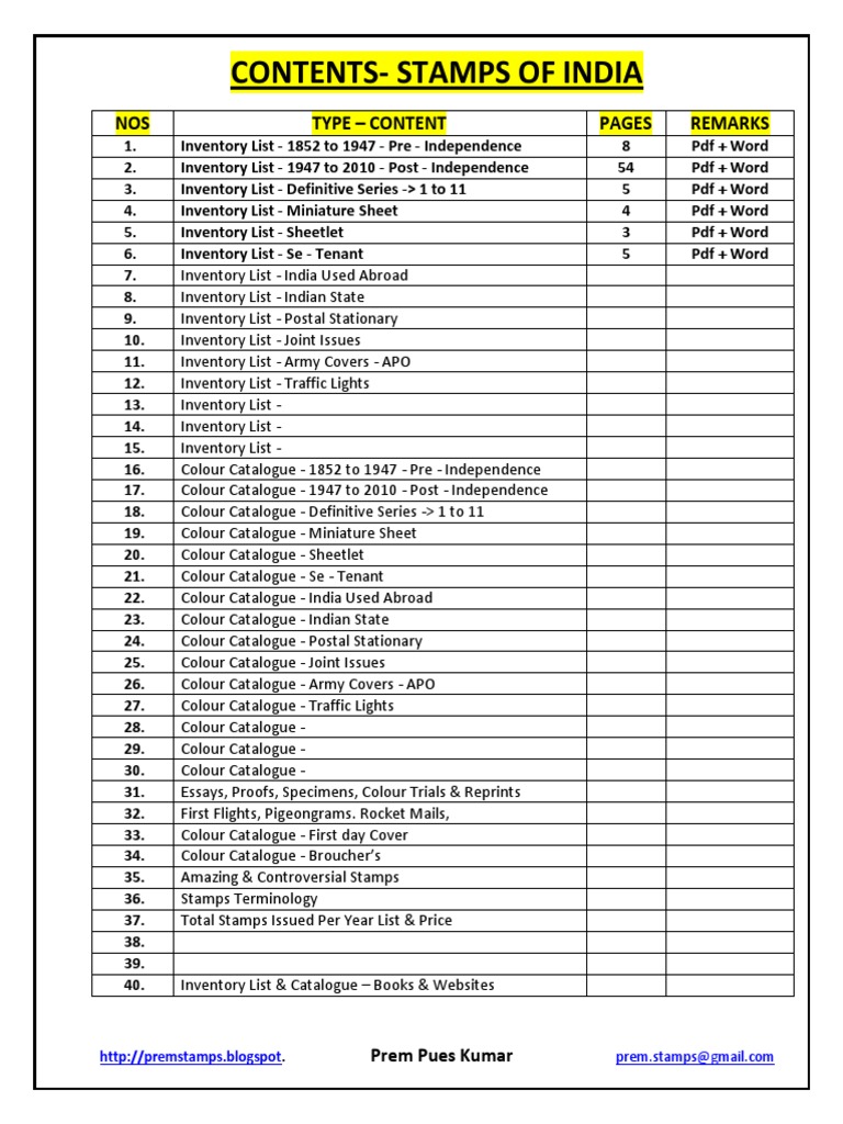 Stamps of India. | PDF
