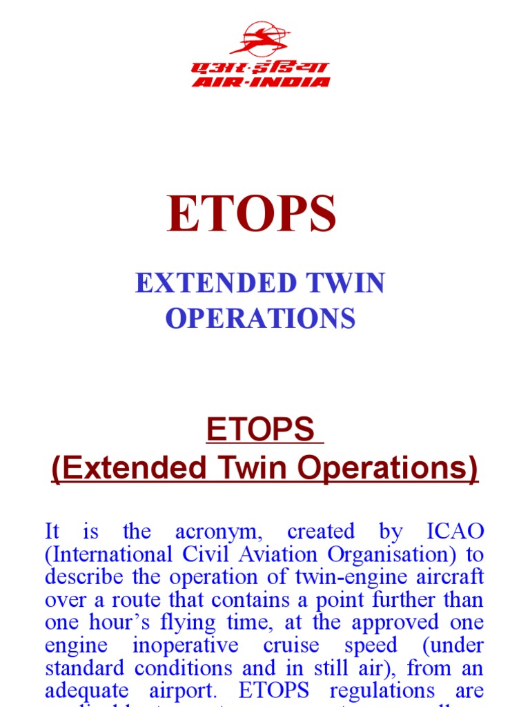 ETOPS Refresher | PDF | Aviation | Transport Safety