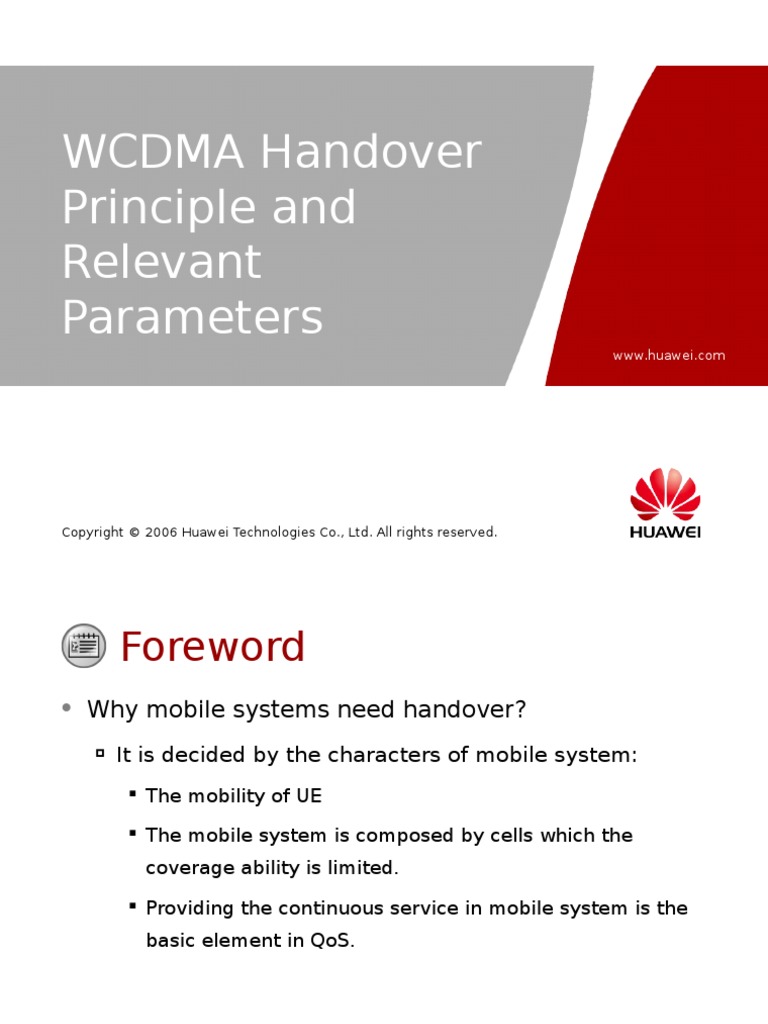 3 WCDMA Handover | PDF | Radio Technology | Electronics