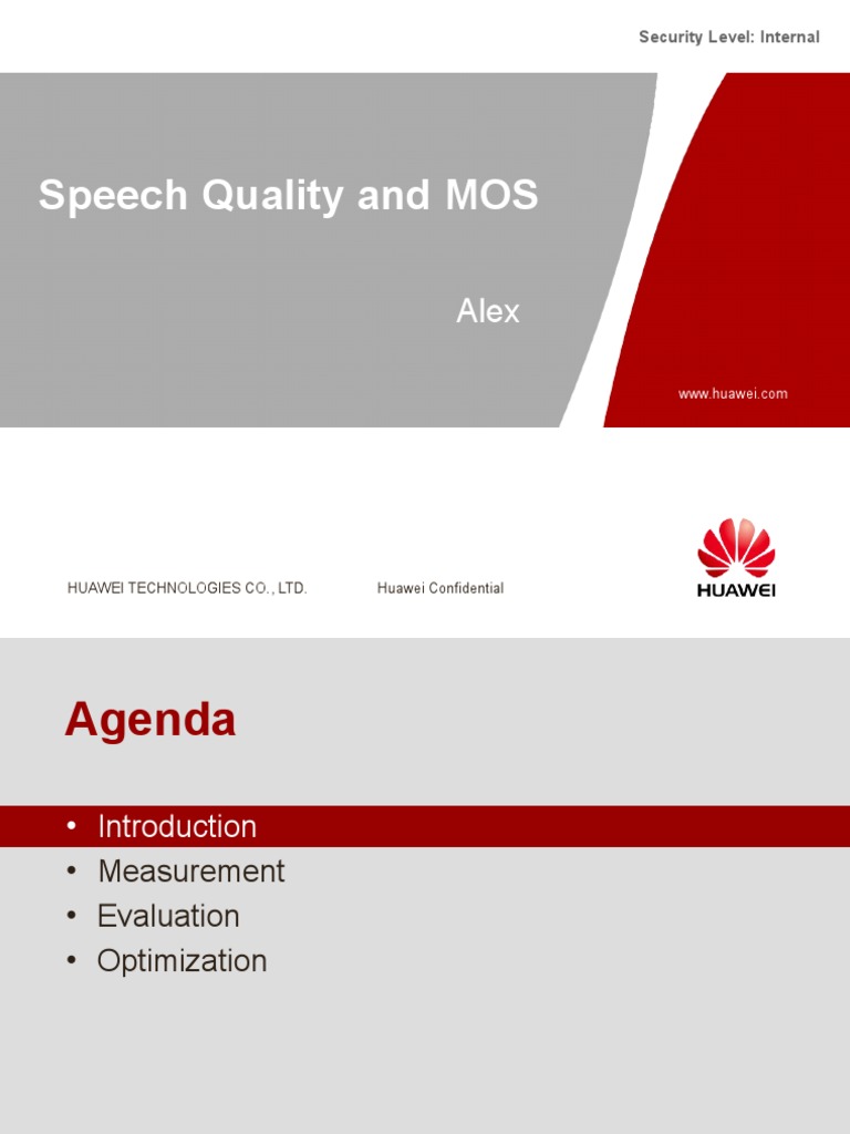 Speech Quality and MOS | PDF | Codec | Networks