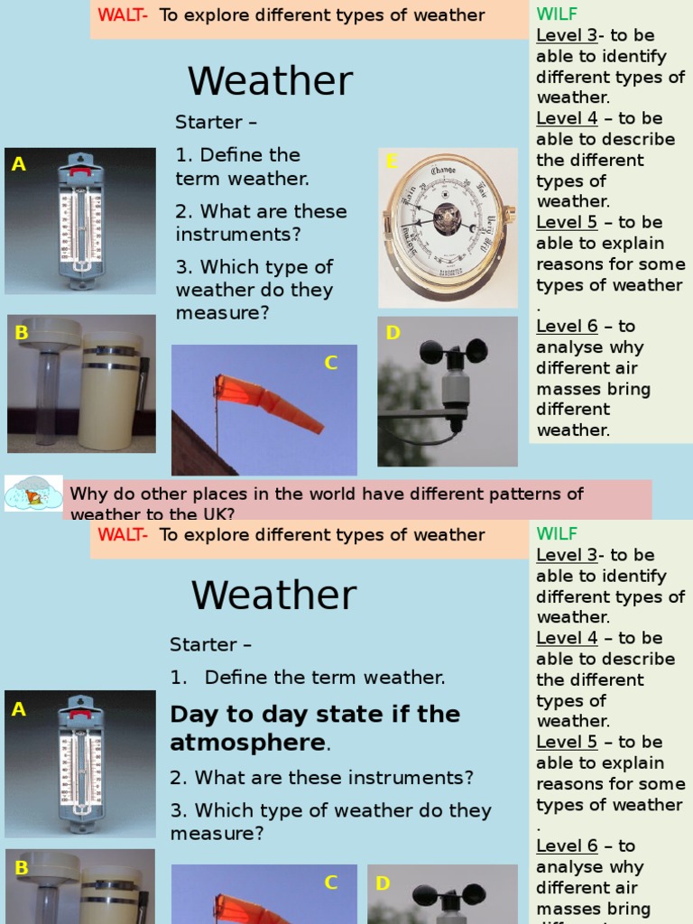 Understanding Types of Weather | PDF | Weather | Climate
