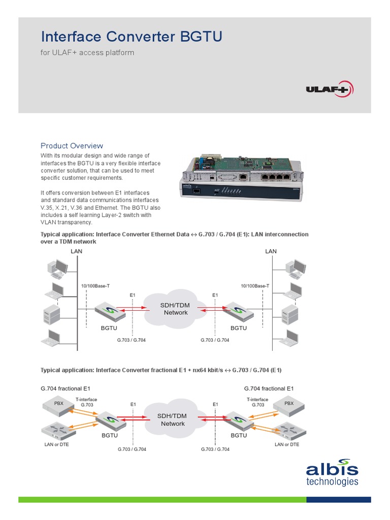Albis Datasheet BGTU | PDF | Ethernet | Computer Network