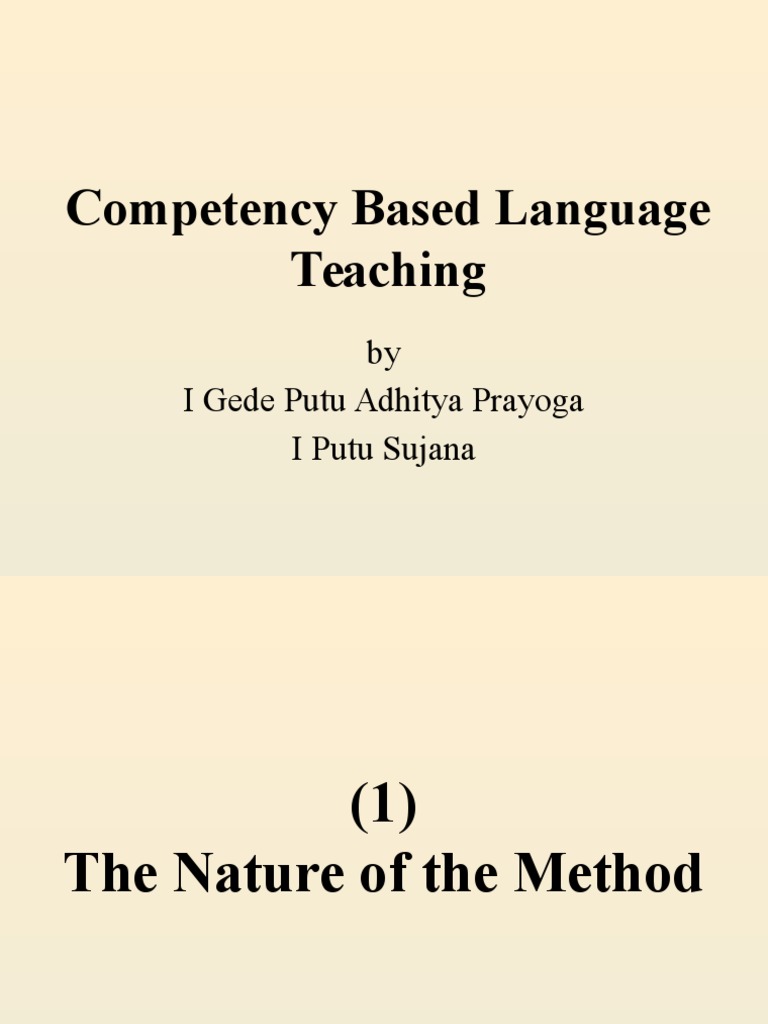 Competency Based Language Teaching | PDF | Competence (Human Resources ...