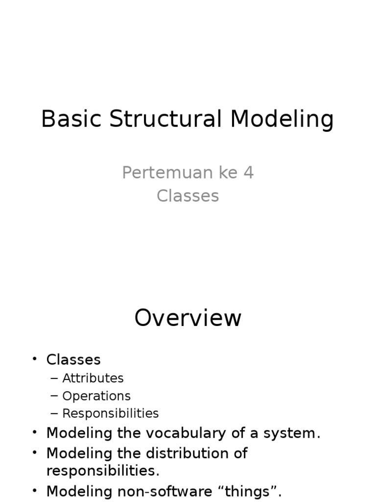 Basic Structural Modeling | PDF | Class (Computer Programming) | Data Type