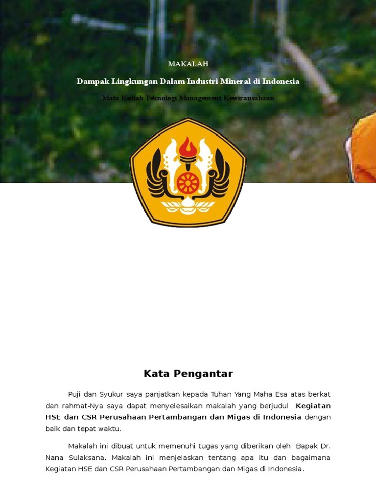 Kegiatan HSE Dan CSR Perusahaan | PDF