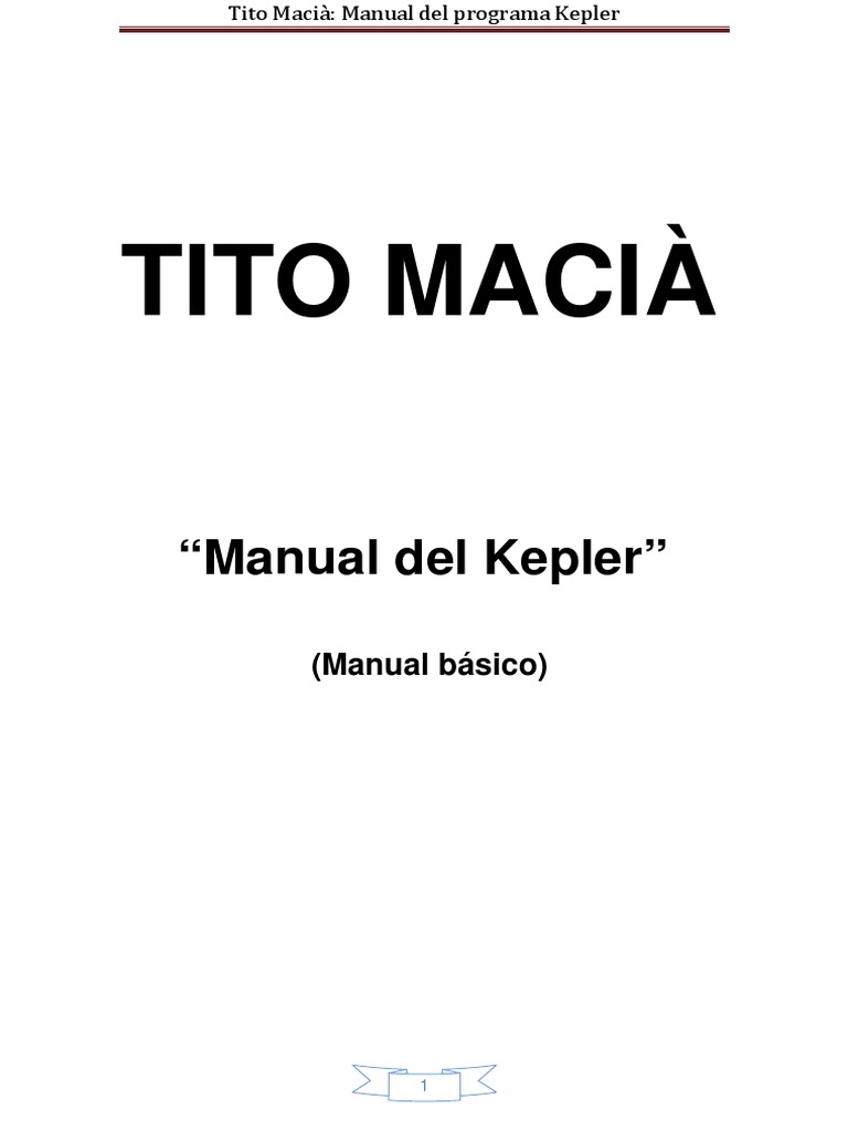 Tito Macia - Manual Del Programa Kepler | PDF | Astrología | Horóscopo