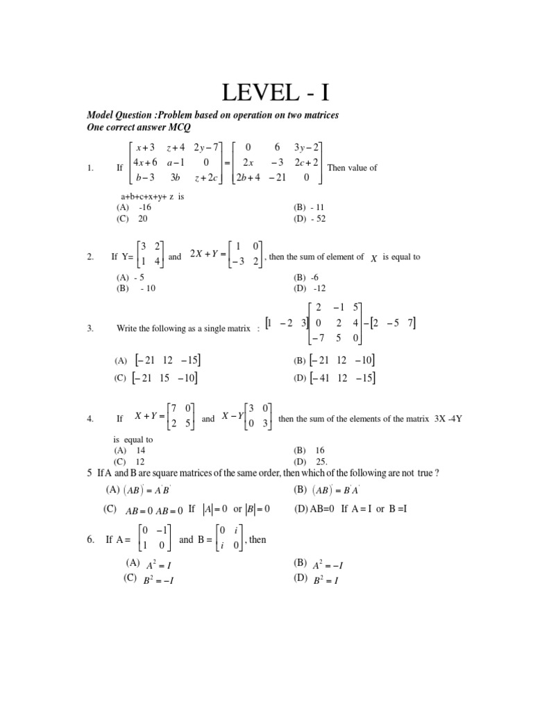 Matrices and Determinants | PDF | Functional Analysis | Matrix (Mathematics)