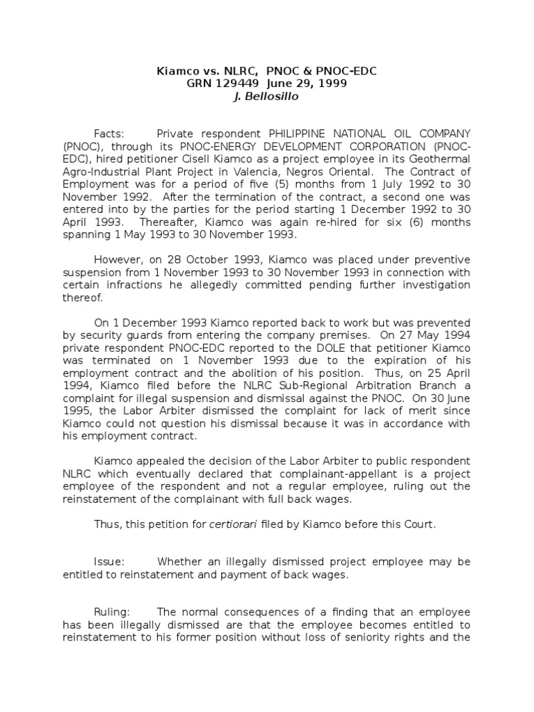 23.) Kiamco | PDF | Employment | Public Law