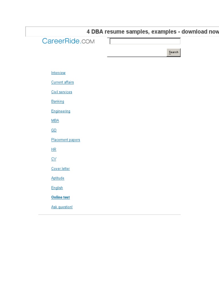 4 DBA Resume Samples | PDF | Oracle Database | Microsoft Sql Server