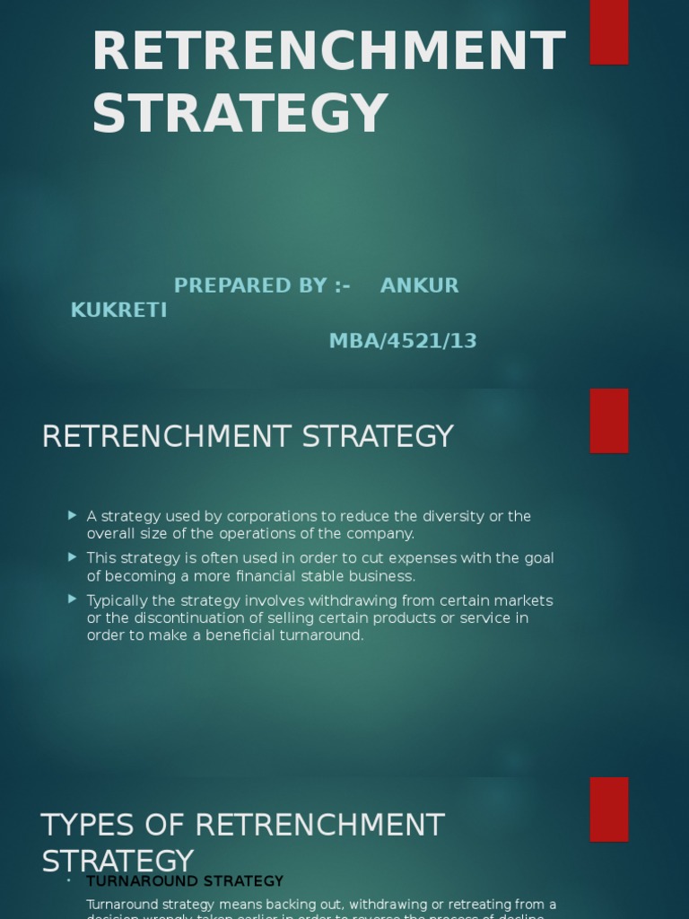 Retrenchment Strategy | PDF