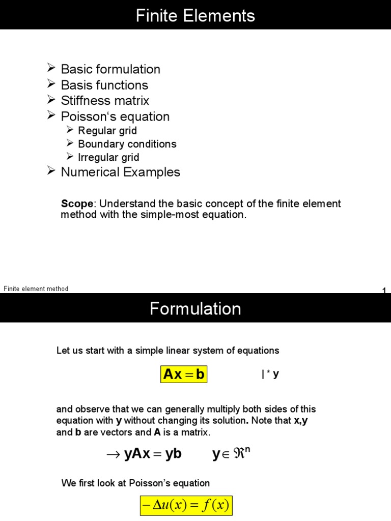 06 Finite Elements Basics | PDF | Finite Element Method | Basis (Linear Algebra)