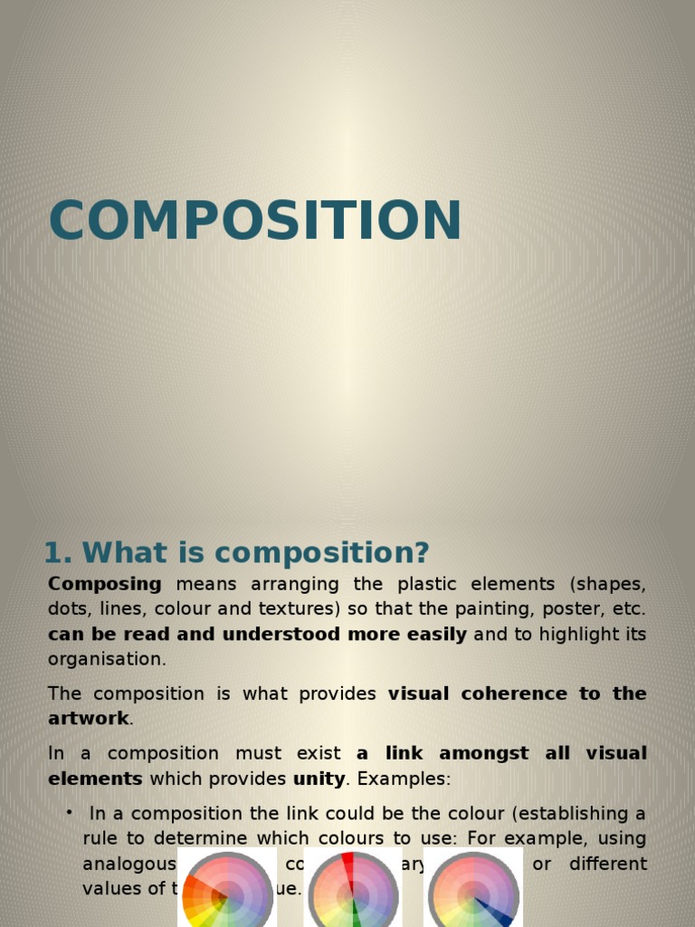 Composition | PDF | Composition (Visual Arts) | Hue