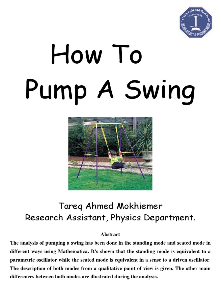How to pump a swing | Normal Mode | Lagrangian Mechanics