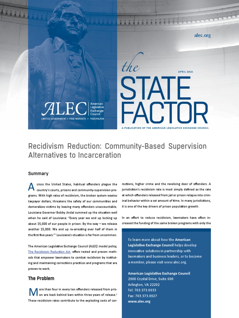 Recidivism Reduction: Community-Based Supervision Alternatives To ...