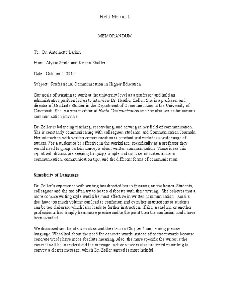 Field Memo | PDF | Memorandum | Facebook