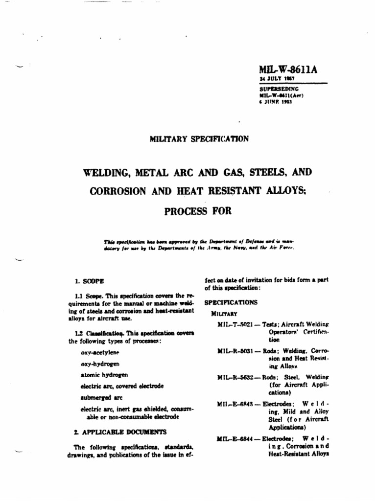MIl W 8611.PDF Rev A | Welding | Heat Treating