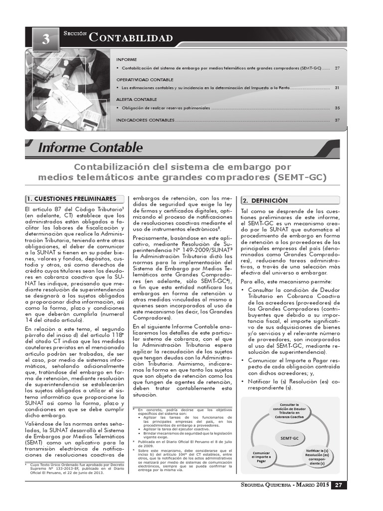 INFORME CONTABLE | Contabilidad | Pagos