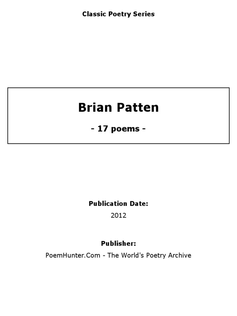 Poems by Brian Patten | PDF | Poetry