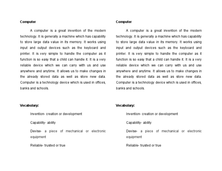 Computer | PDF | Computers | Technology & Engineering