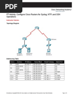 6.7.12 Packet Tracer - Configure Cisco Devices For Syslog, NTP, and SSH Operations - ILM | PDF ...