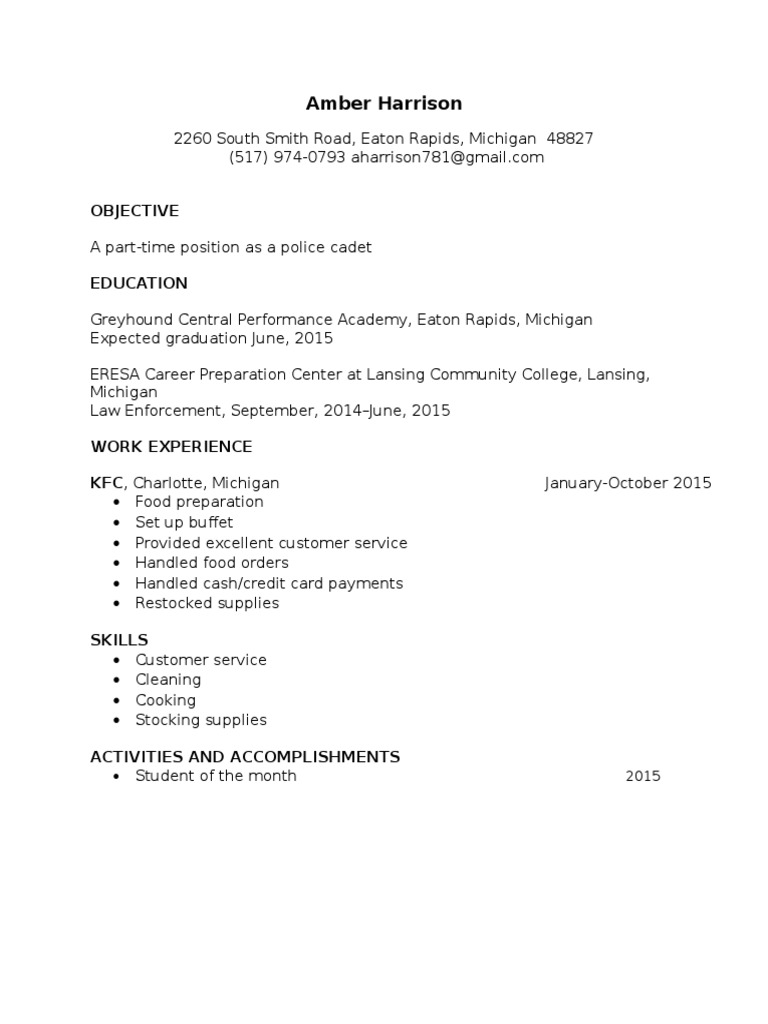 Resume Sample-1 | PDF