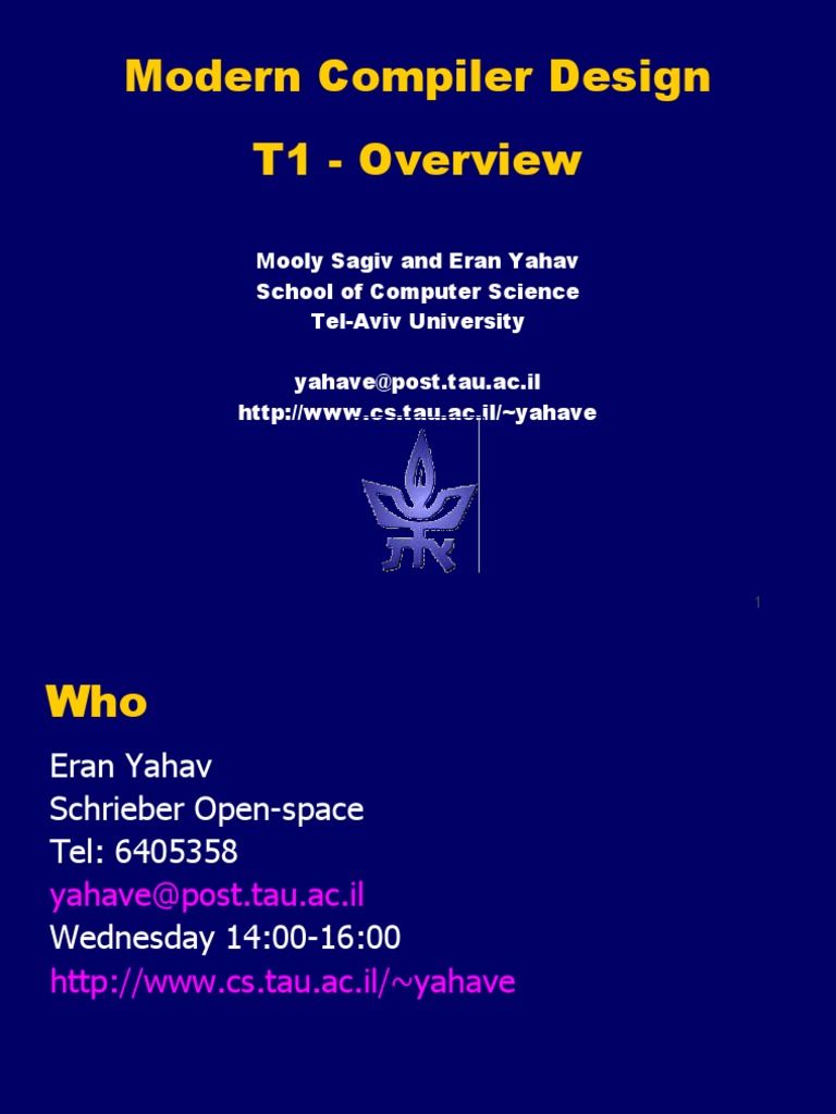 Modern Compiler Design T1 Overview Pdf Regular Expression Compiler 
