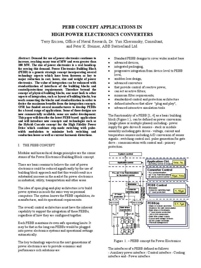 Pebb Concept Applications in High Power Electronics Converters | PDF ...