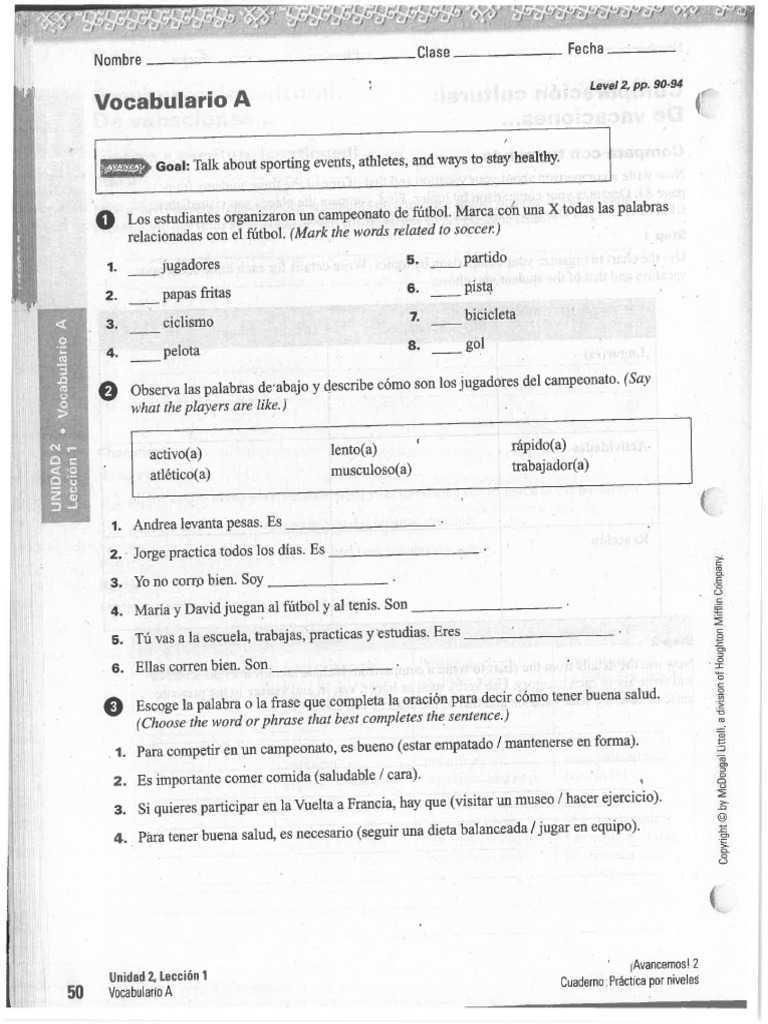 Unit 2 Lesson 1 Ws | PDF